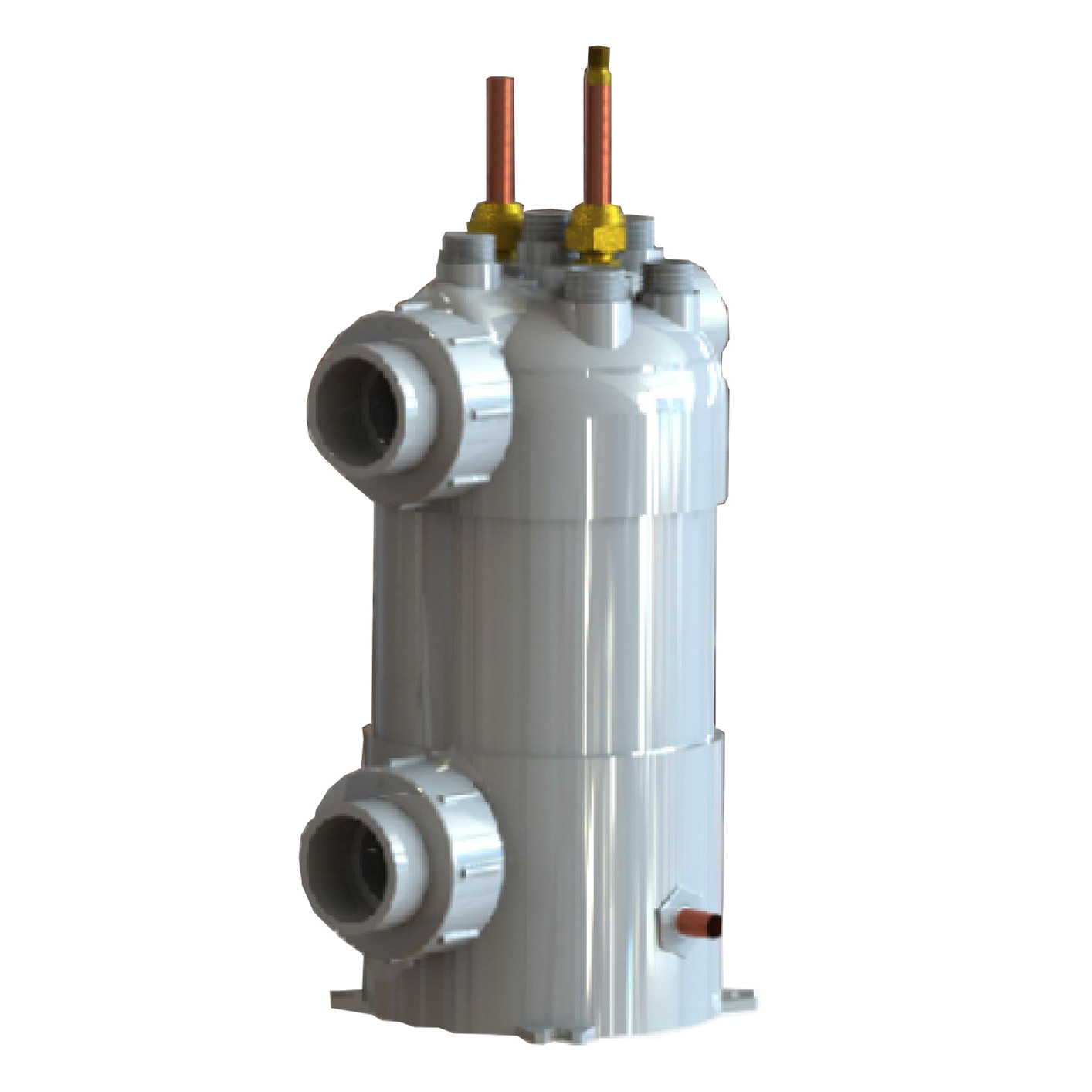 ไทเทเนียม PVC Chiller Coil เปลือกและท่อแลกเปลี่ยนความร้อนสําหรับ Aquarium